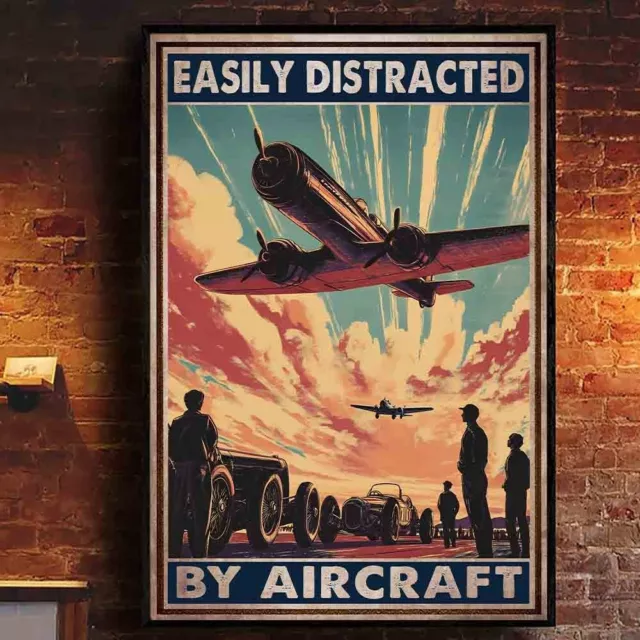 Pilot Airplane Easily Distracted By Aircraft Flying Air Poster NO ...