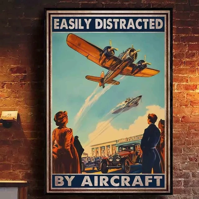 Pilot Airplane Easily Distracted By Aircraft Flying Air Poster Home ...