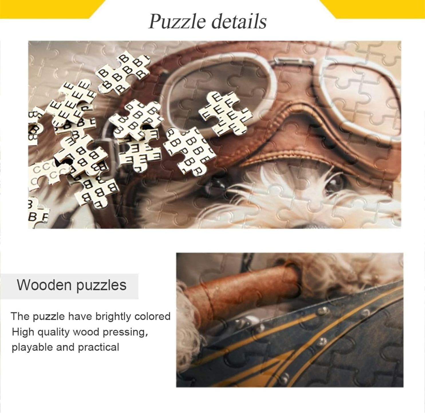 Pilot in Airplane Jigsaw Puzzle, 1000 Pieces Paper Wood Composite ...