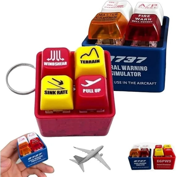 Pilot Alert Keychain Cockpit Sounds Keychain, Tiny Aviation Cockpit ...