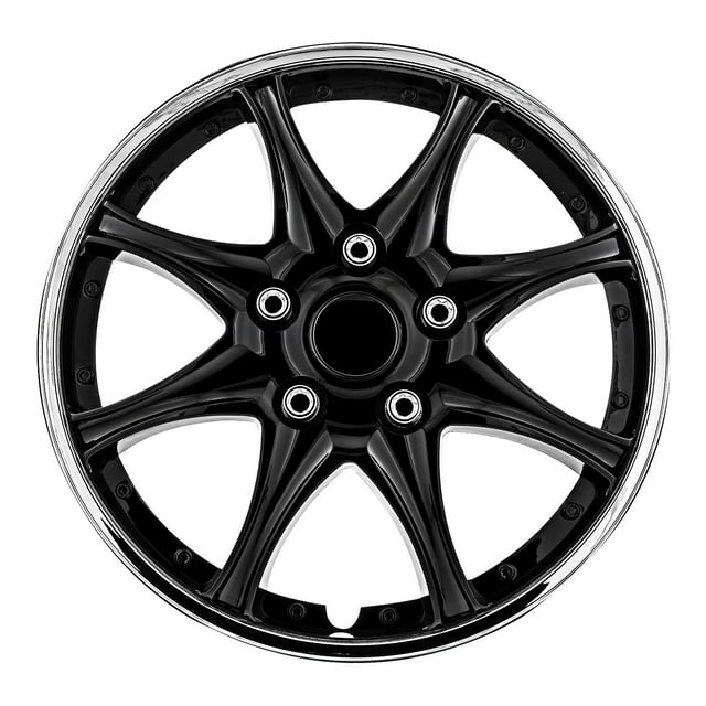 Pilot Automotive 14" Formula Wheel Covers Universal Hubcaps Matte Black ...