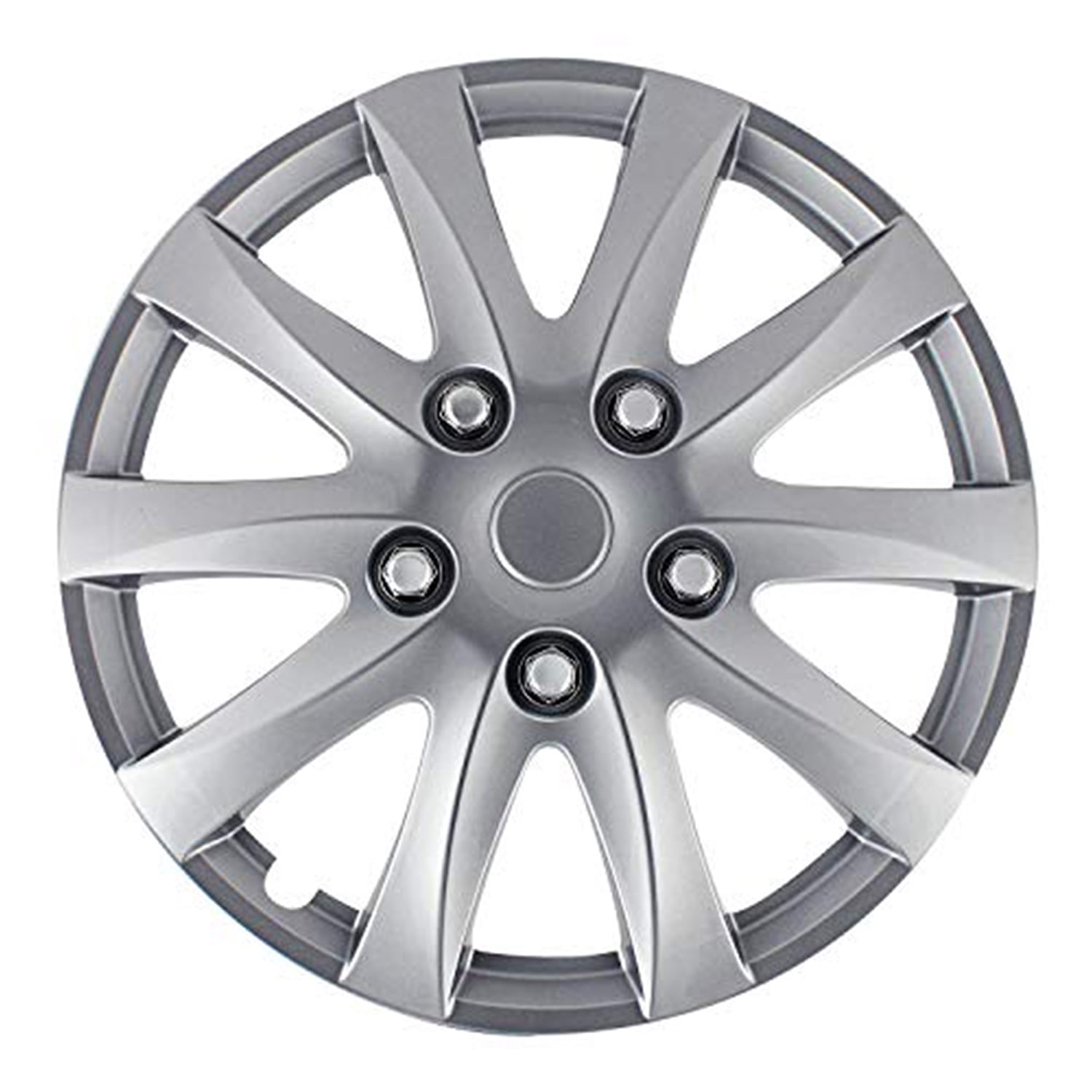 Pilot Automotive 15" Camry Wheel Covers Universal Hubcaps Silver Set of ...