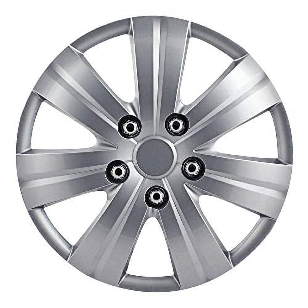 Pilot Automotive 15" Civic Wheel Covers Universal Hubcaps Silver Set of ...
