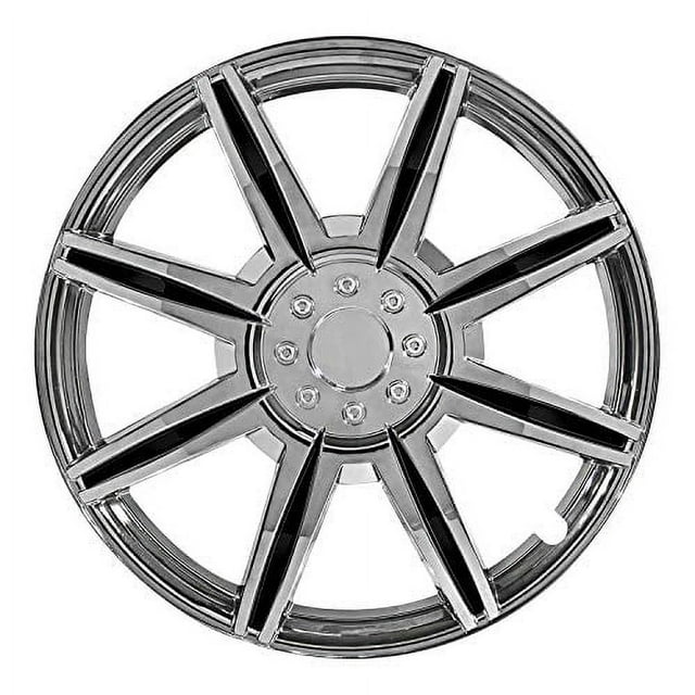 Pilot Automotive 16" - Wheel Covers Universal Hubcaps Chrome & Black ...