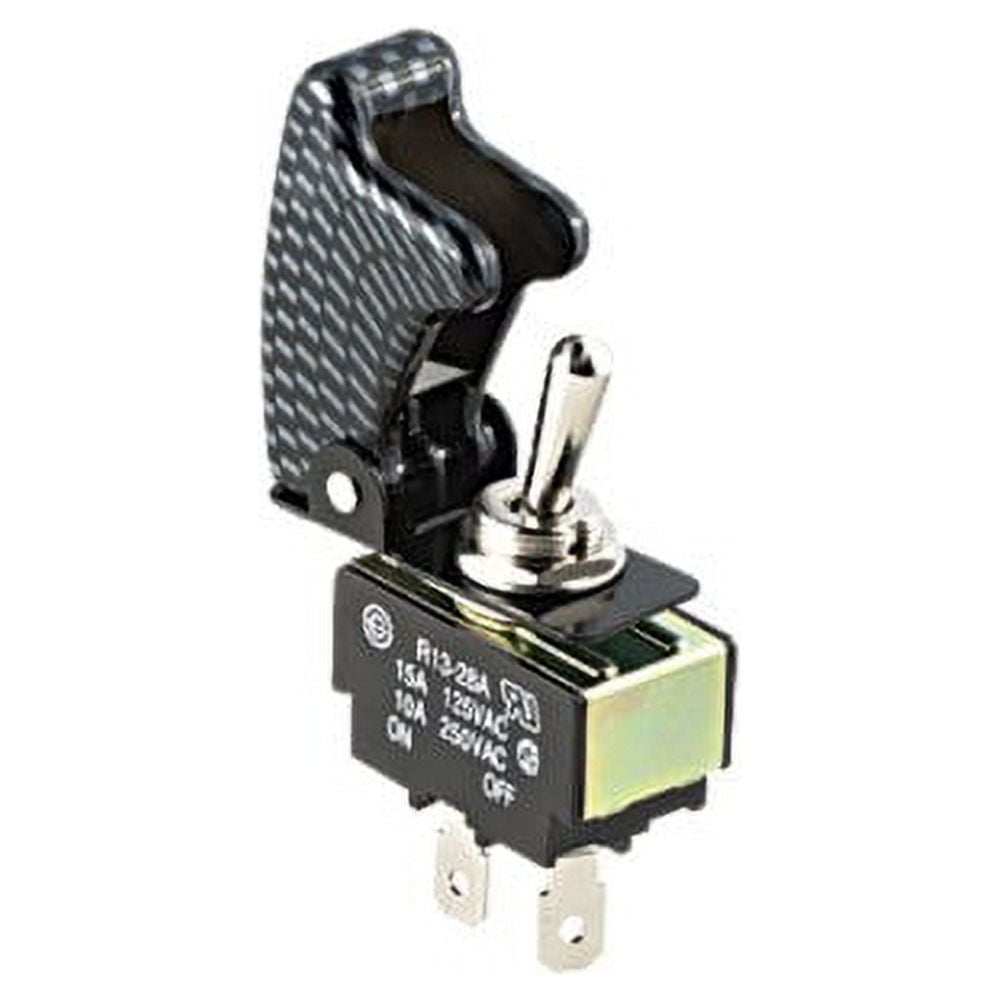 Pilot Automotive PL-SW26CF Toggle Switch With Carbon Fiber Look Safety ...