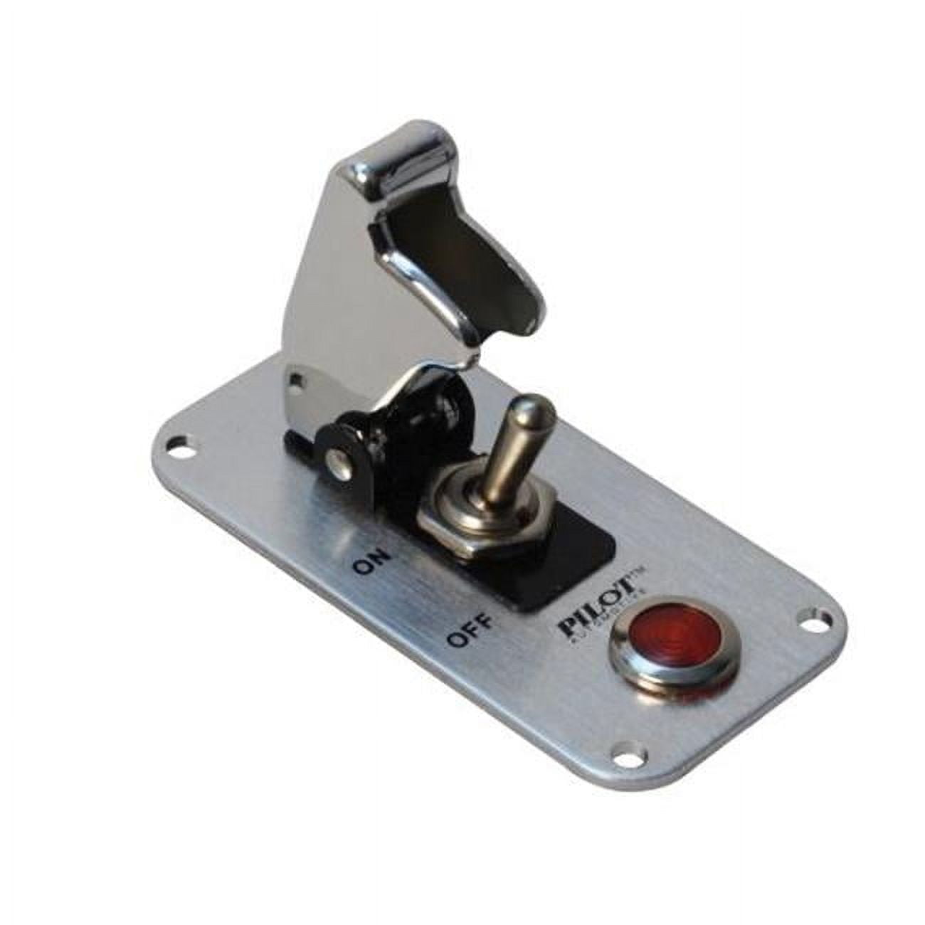 Pilot Automotive PL-SW52CR Chrome Safety Cover Toggle Switch With Red ...