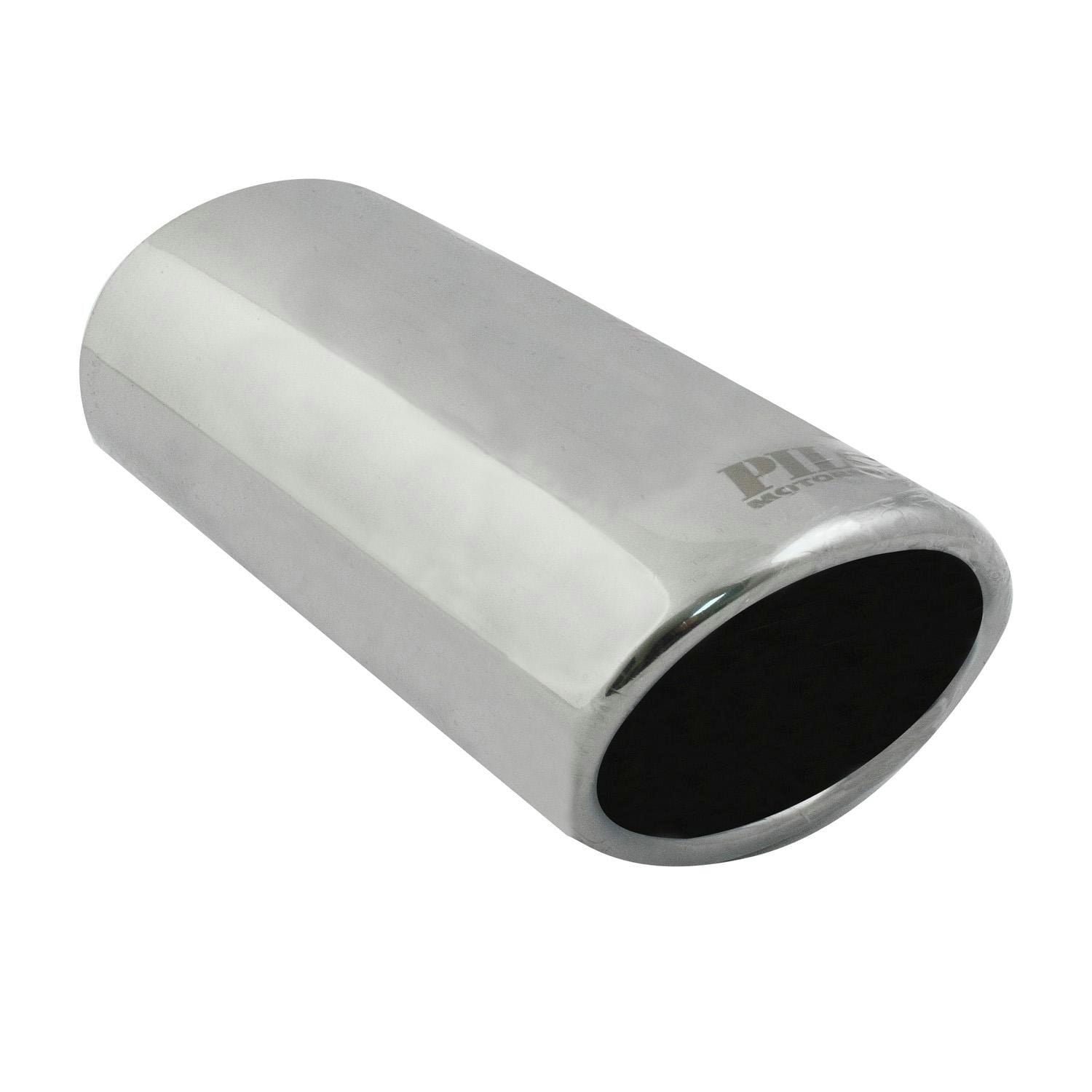 Pilot Automotive PM-5115 Oval Stainless Slant Cut Bolt-On Tip - 2 In ...