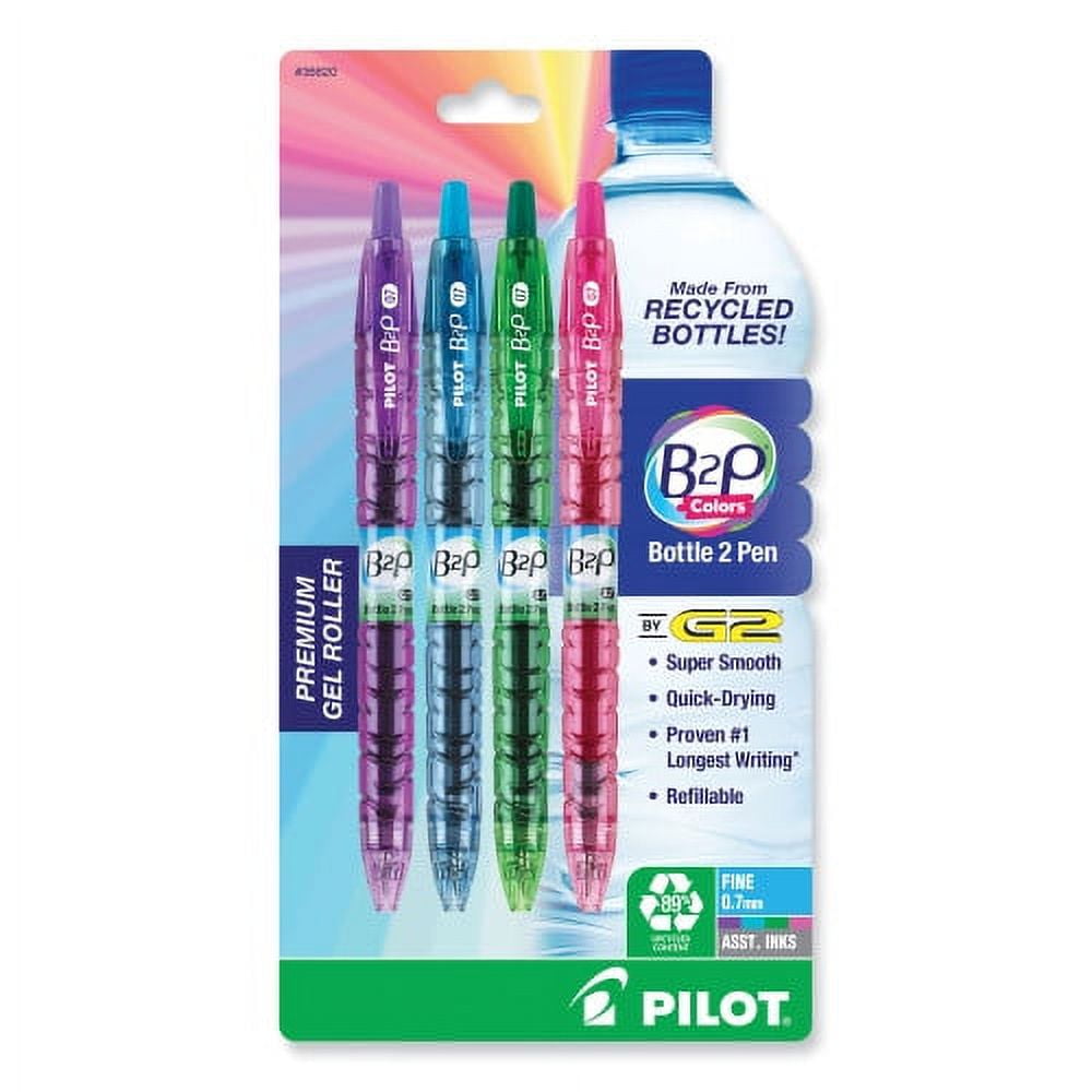 Pilot B2P Bottle-2-Pen Recycled Gel Pen, Retractable, Fine 0.7 mm ...