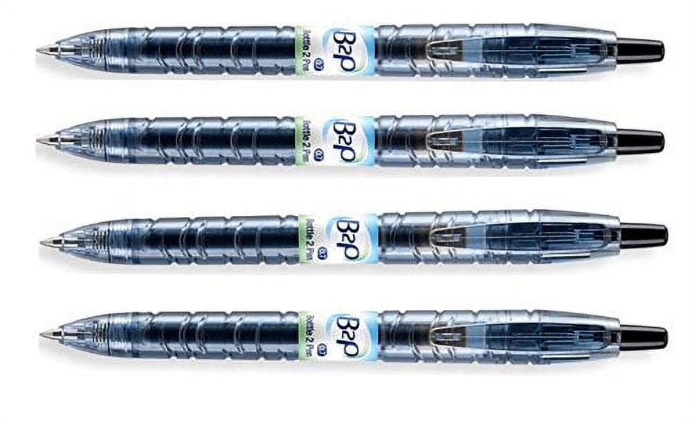 Pilot B2P Retractable Gel Roller Pens, Fine Point, 0.7 mm, Black Ink, 4 ...