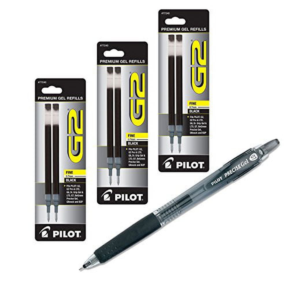 Pilot BeGreen Precise Gel Retractable Rolling Ball 1 Pen & 6 Refills ...