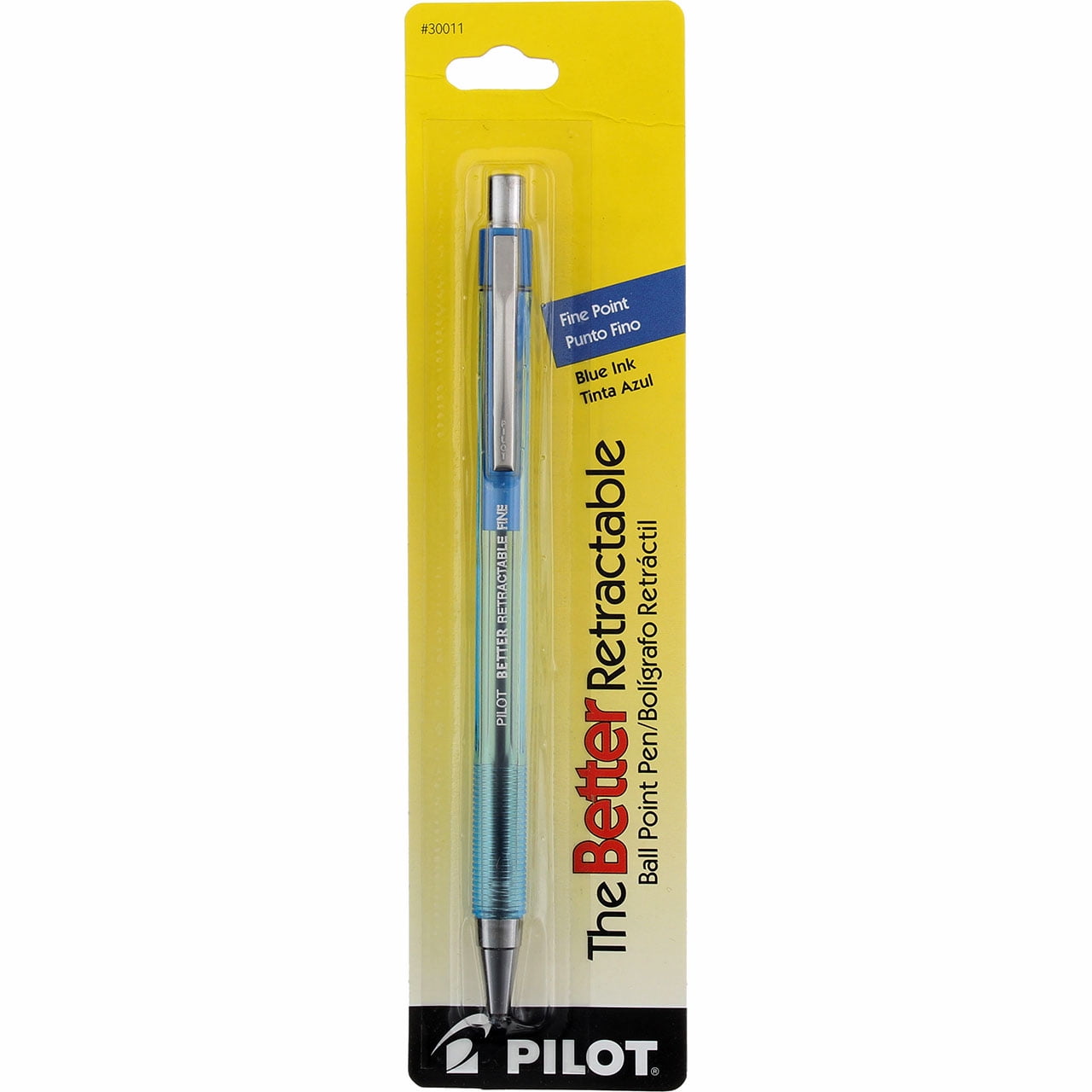 Pilot Better Retractable Ball Point Pen, Fine, Blue 30011 - Walmart.com