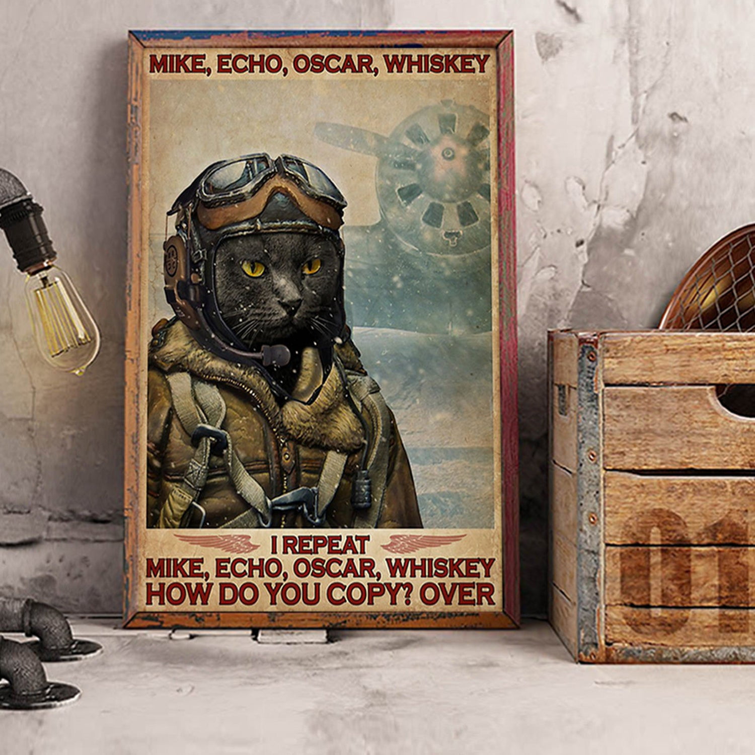 Pilot Cat Mike Echo Oscar Whiskey Poster 11 x 17 Inch Poster - Walmart.com