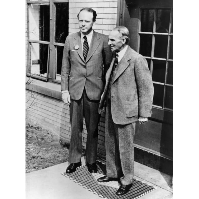Pilot Charles Lindberg And Henry Ford. Ca. 1942. Courtesy Csu ...