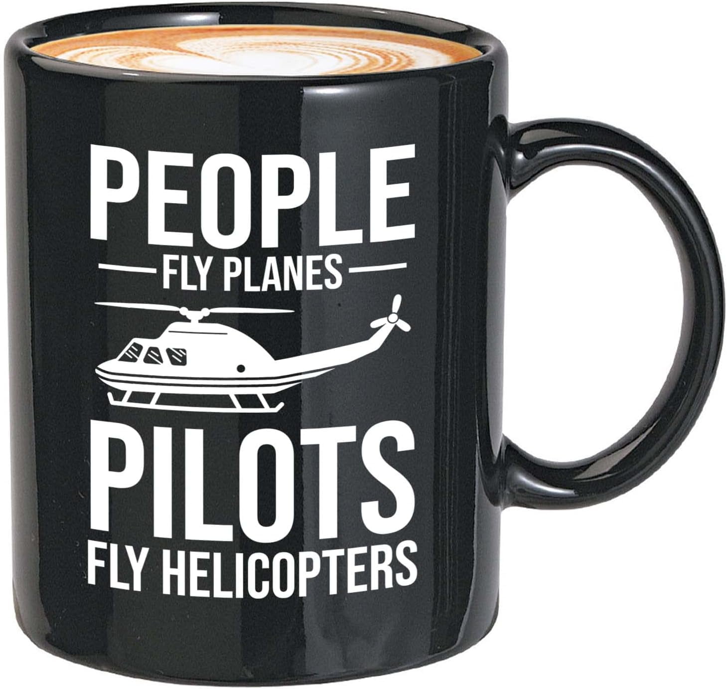 Pilot Coffee Mug Real Pilots Fly Helicopters - Aviation Pilot Flying Coworker Airport Airlines ...