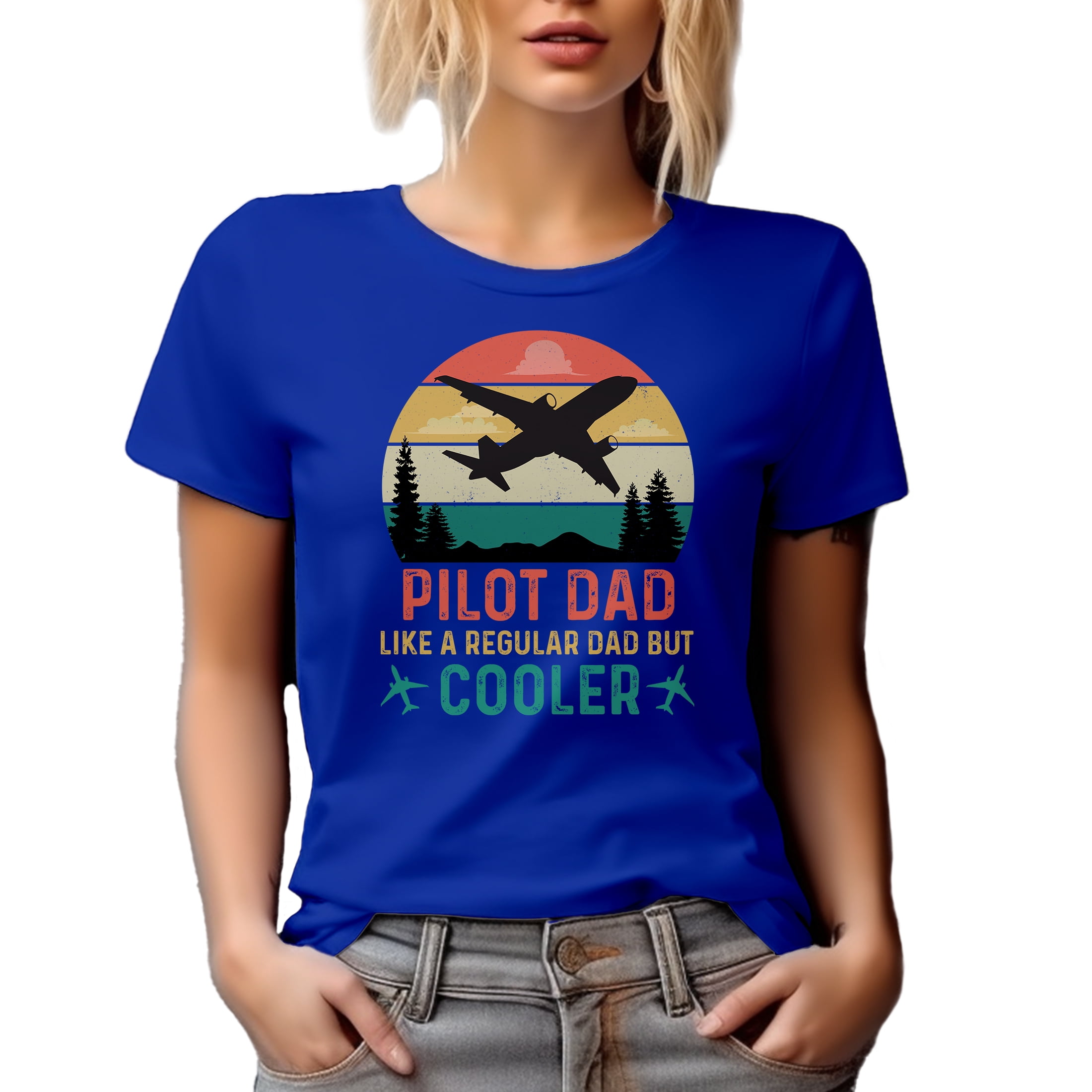 Pilot Dad Like a Regular Dad but Cooler - Airplane Pilot Father's Day ...