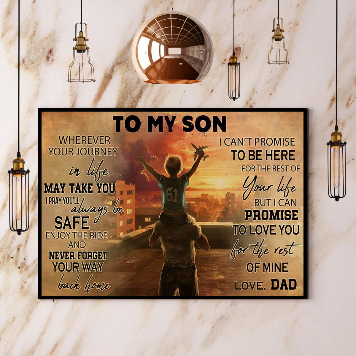 Pilot Dad To My Son Never Forget Your Way Back Home Paper Poster No ...