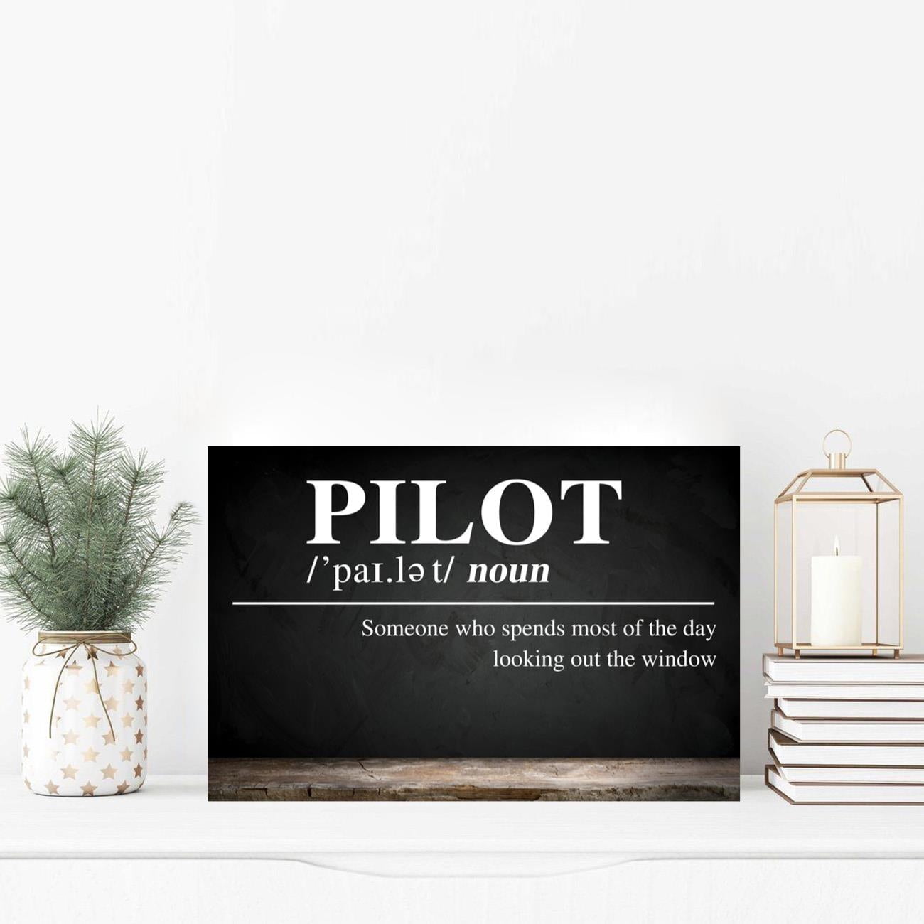 Pilot Definition Horizontal Poster Poster Pilot Poster gift for Pilot ...