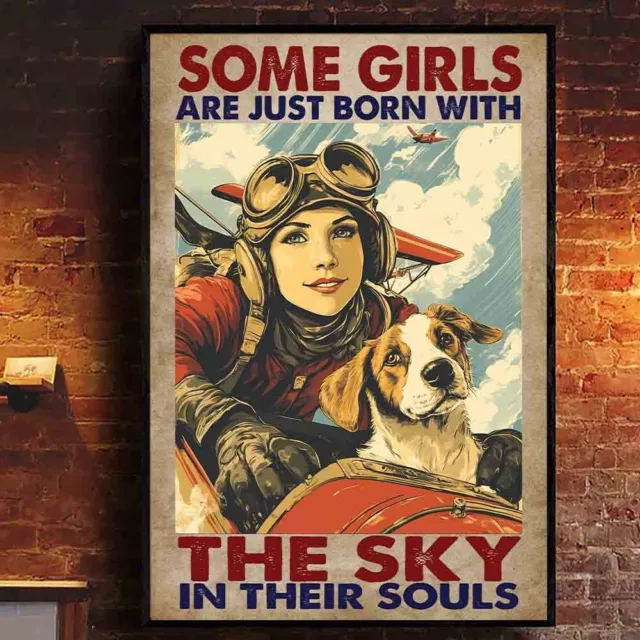 Pilot With Dog Some Girls Are Just Born With The Sky In Their Souls ...