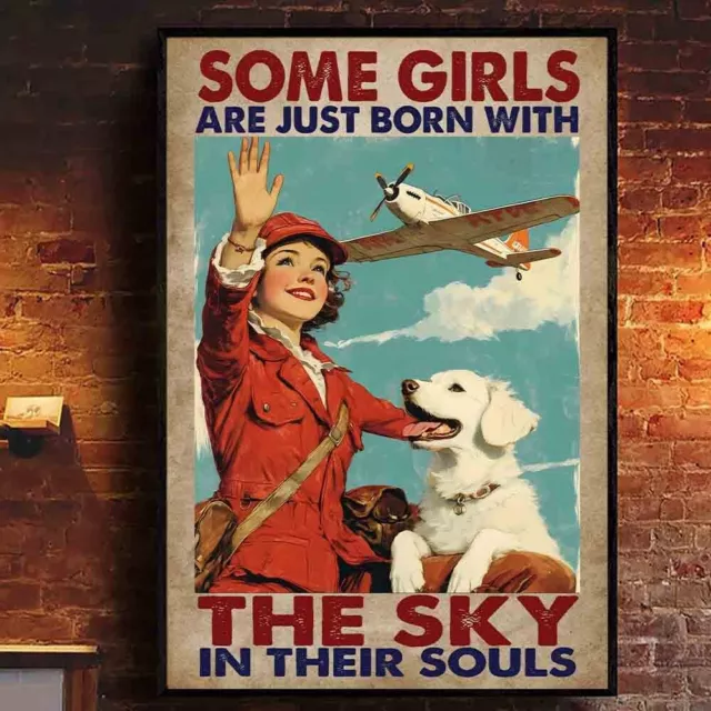 Pilot With Dog Some Girls Are Just Born With The Sky In Their Souls ...