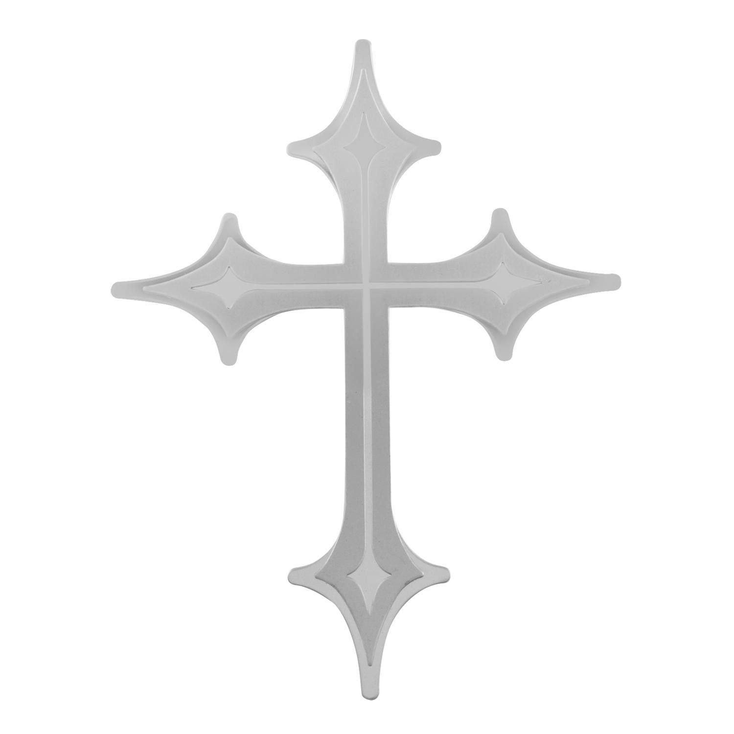 Bully TT-090 Stainless Steel Cross Emblem with Dual Layer 3D Design ...