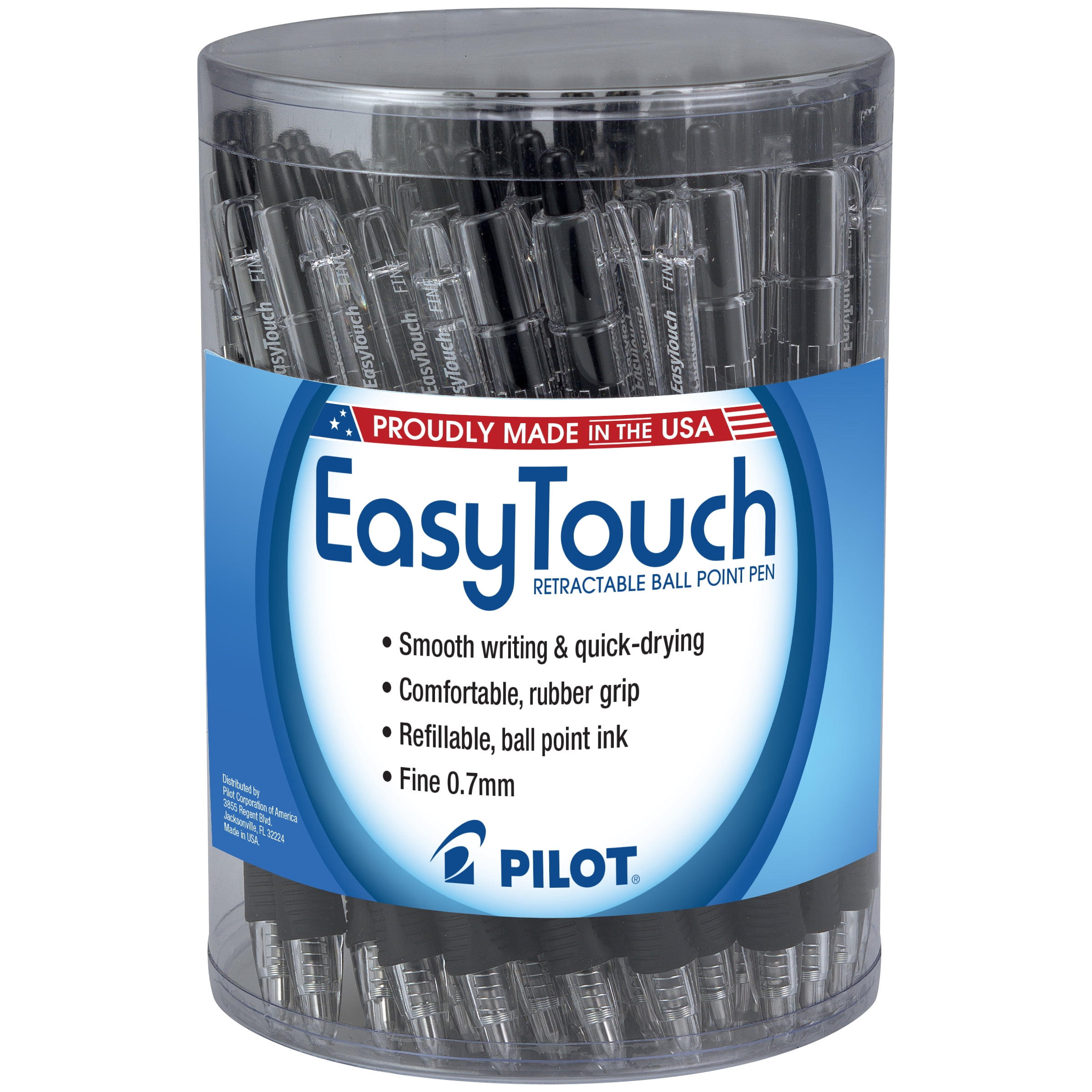 Pilot EasyTouch Retractable Ballpoint Pens, Fine Point, Quick-Drying ...
