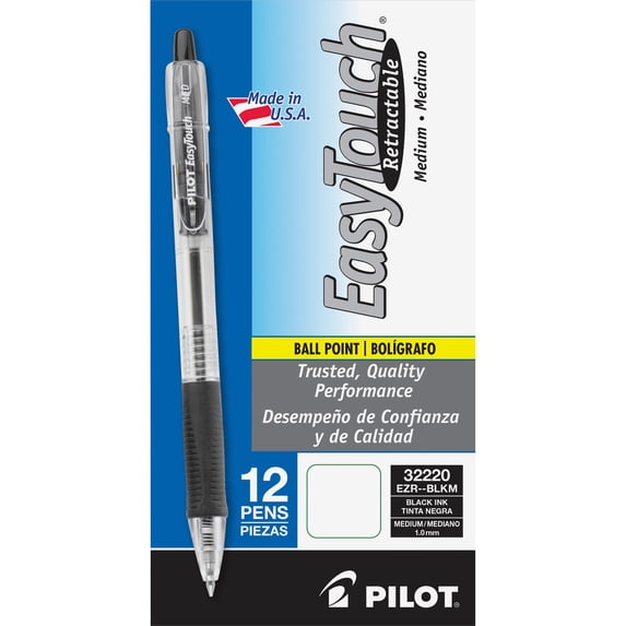 Pilot EasyTouch Retractable Ballpoint Pens, Smooth Writing, Quick ...