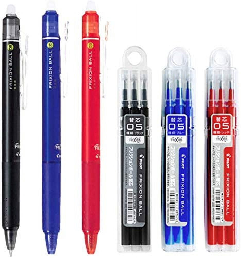 Pilot FriXion Ball Knock Retractable Erasable Gel Ink Pens, Extra Fine ...