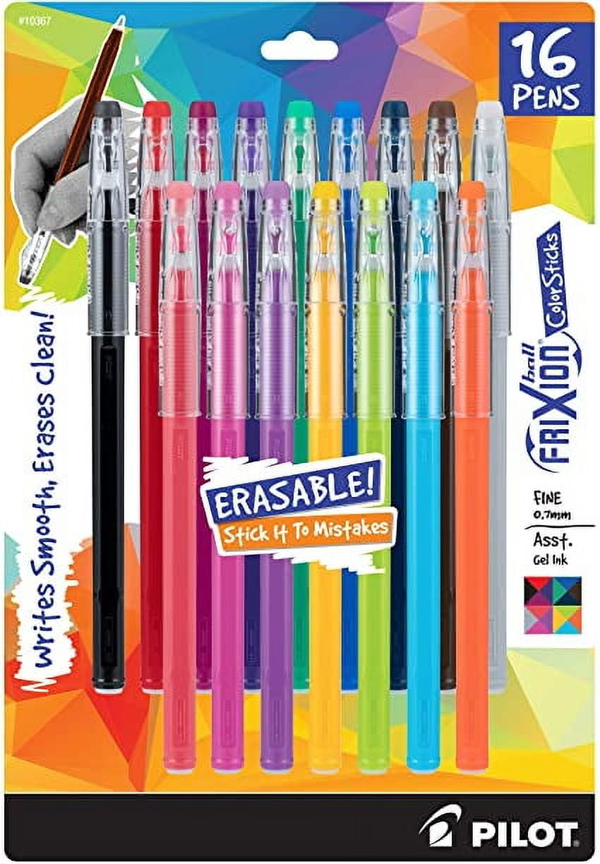 Pilot FriXion Erasable Gel Ink Pens, Fine Point 0.7mm, Assorted Colors ...