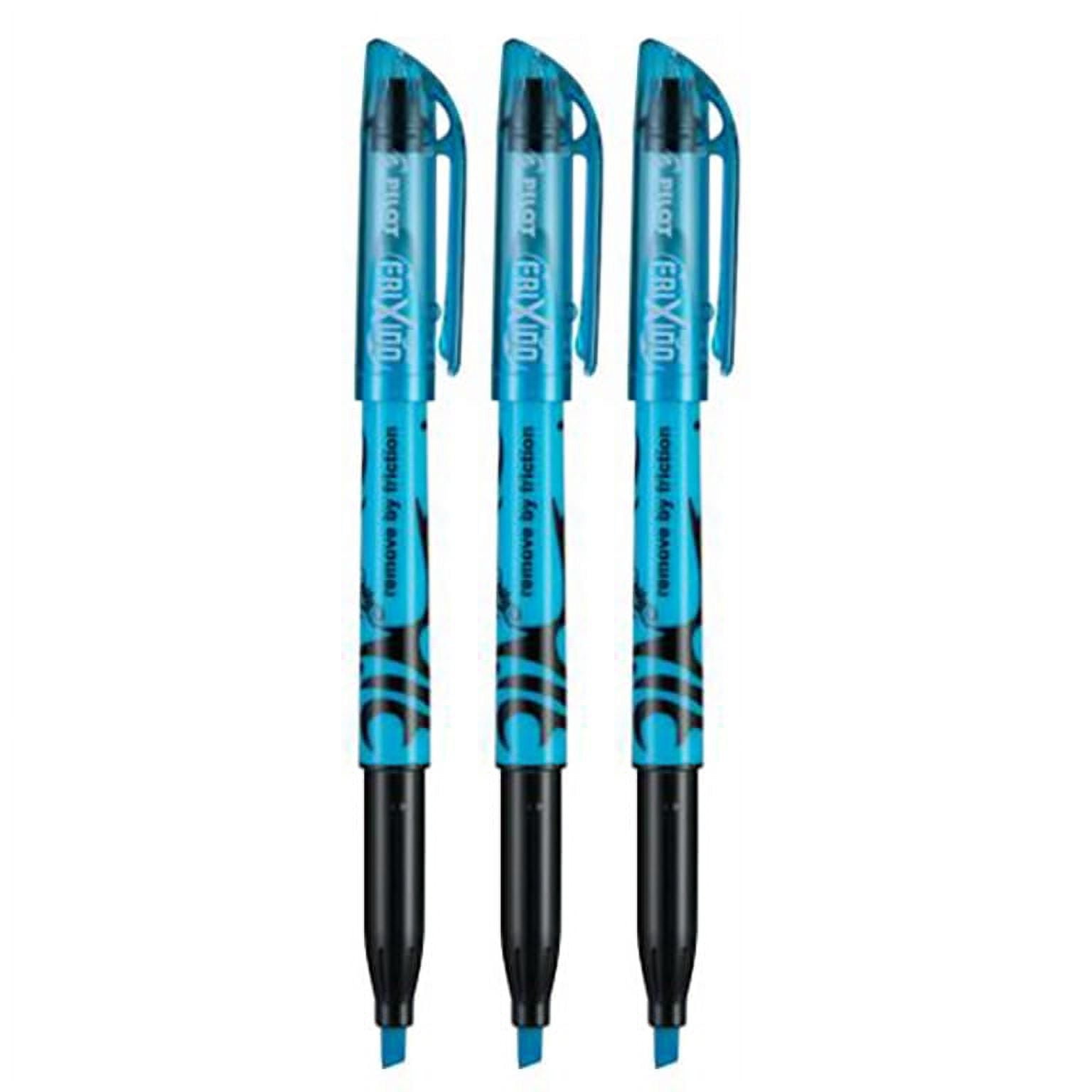 Pilot FriXion Light Erasable Highlighters, Chisel Tip, Blue Ink, 3 ...