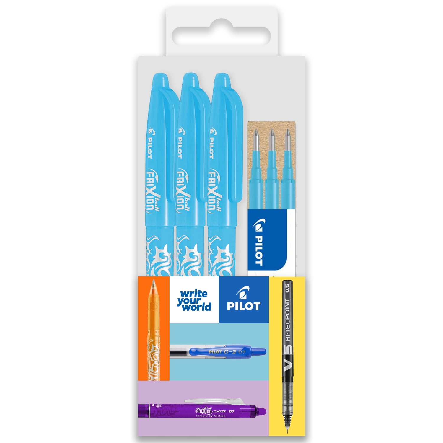 Pilot Frixion Heat Erasable Rollerball Pen FR7 - Medium 0.7mm - Light ...