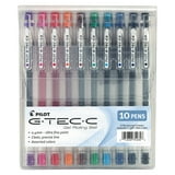 Pilot G-Tech-C Rolling Ball Gel Pens - Assorted, Pack of 10 - Walmart.com