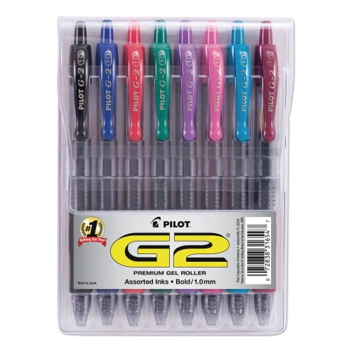 Pilot G2 Premium Gel Pen Convenience Pack, Retractable, Bold 1 mm ...