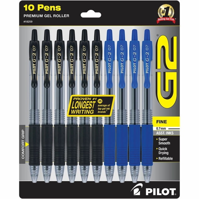 Pilot G2 Premium Gel Ink Pens, Fine Point, Retractable Roller, Black ...