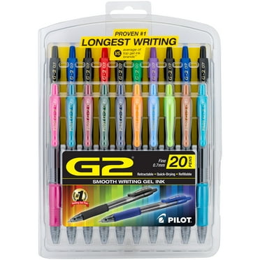 Pilot G2 07 Pen with Refills, 0.7mm Black Gel Ink, 9 Piece Assortment ...