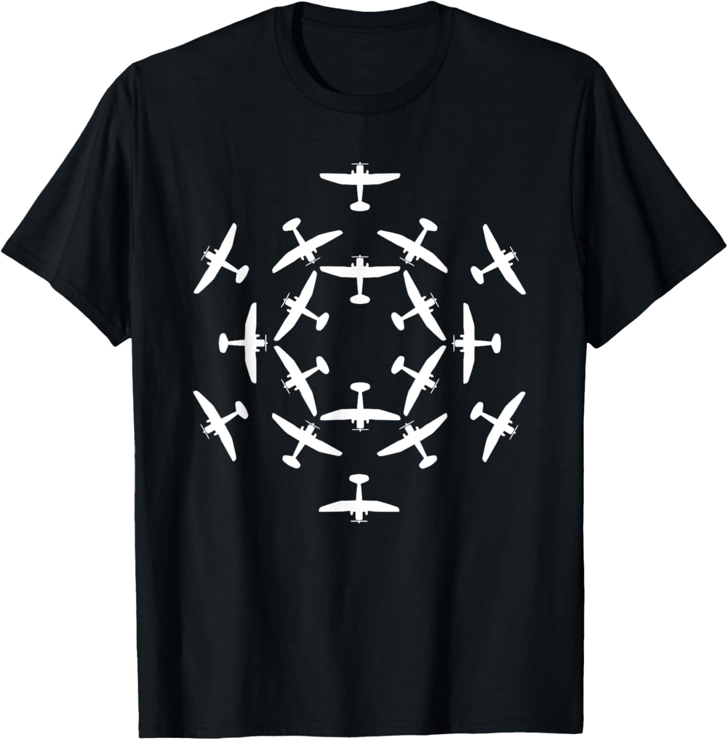 Pilot Gift Snowflake Airplanes Christmas Snow Aviation Plane T-Shirt ...
