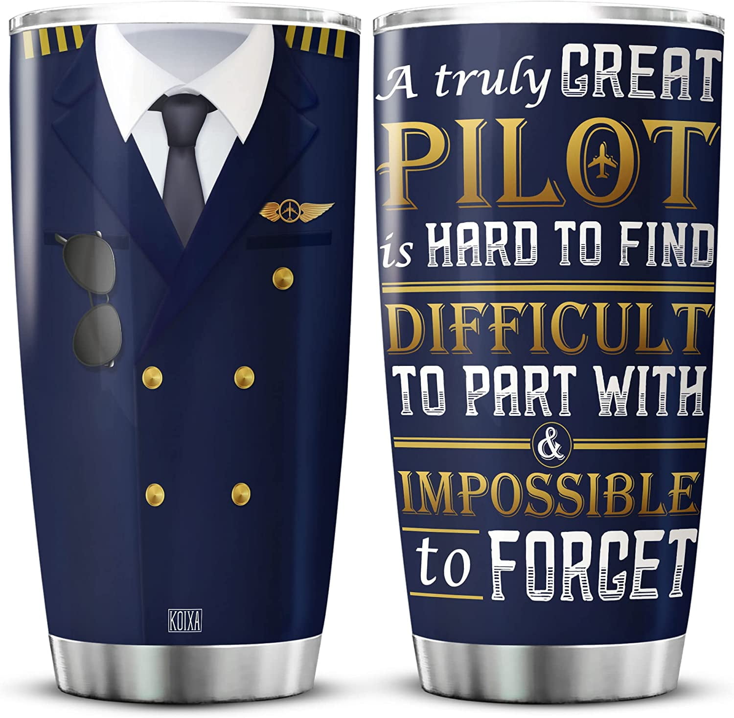 Pilot Gifts For Men Stainless Steel Tumbler With Lid 20 Oz Cool Things ...