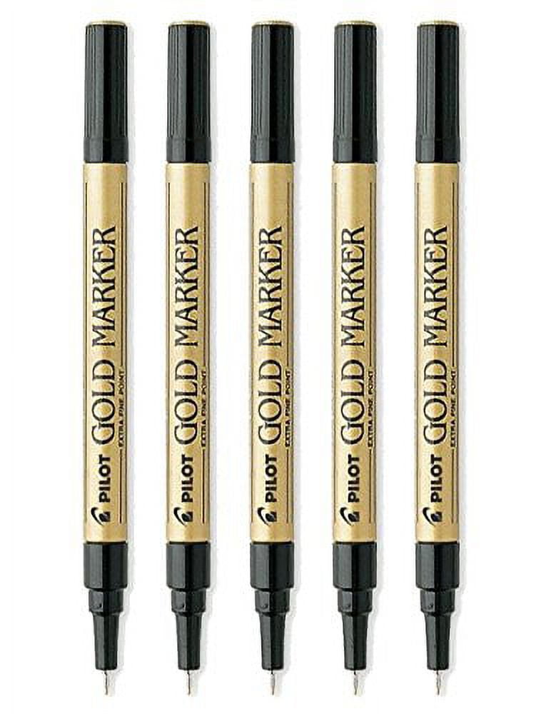 Pilot Gold Metallic Permanent Paint Marker, Extra Fine Point, 5-PACK ...