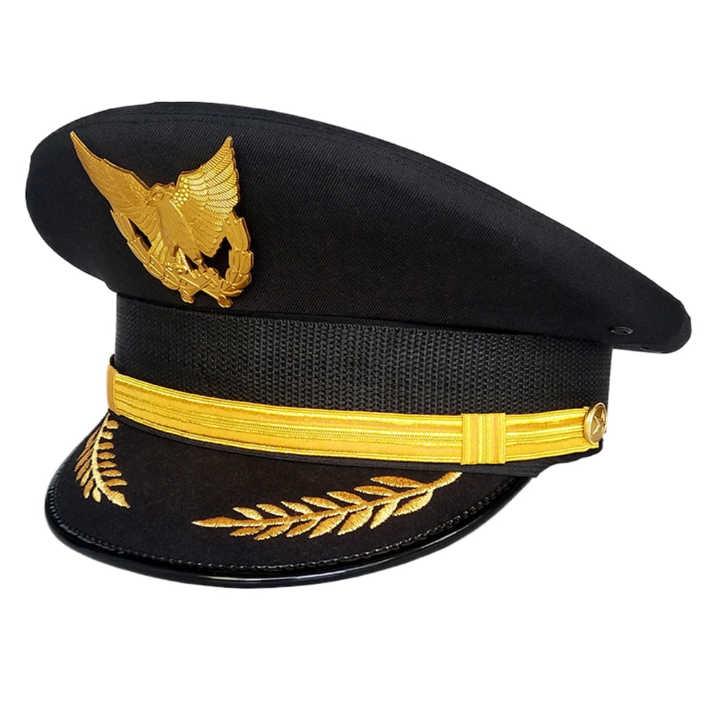Pilot Hat Uniform Captain Hat for Captain Party Costume Masquerades ...