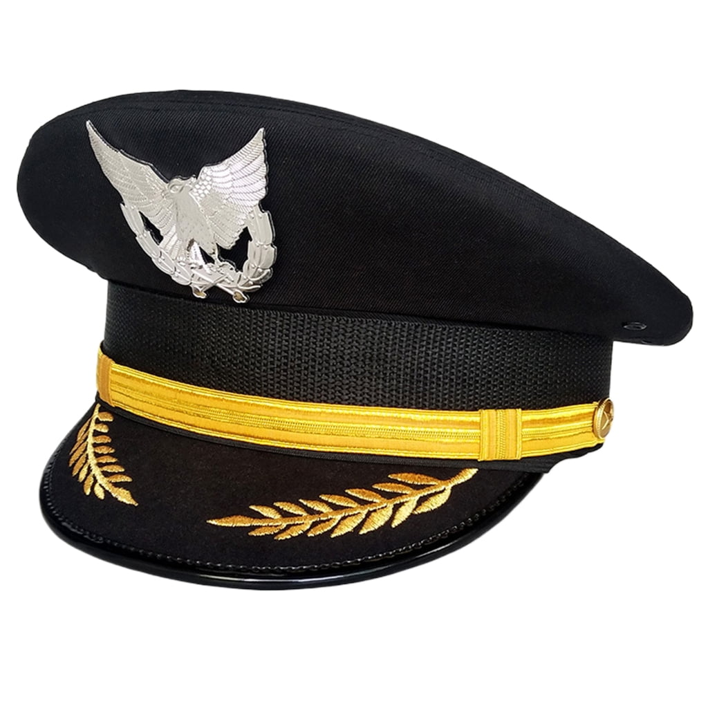 Pilot Hat Uniform Captain Hat for Captain Party Costume Masquerades ...