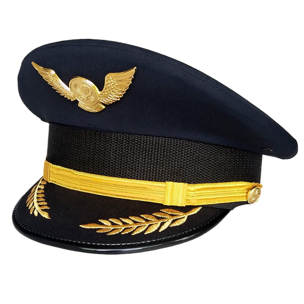 Pilot Hat Uniform Captain Hat for Captain Party Costume Masquerades ...