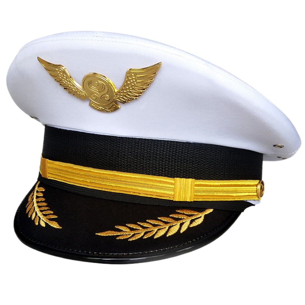Pilot Hat Uniform Captain Hat for Captain Party Costume Masquerades ...