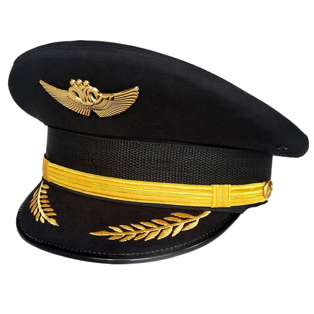 Pilot Hat Uniform Captain Hat for Captain Party Costume Masquerades ...