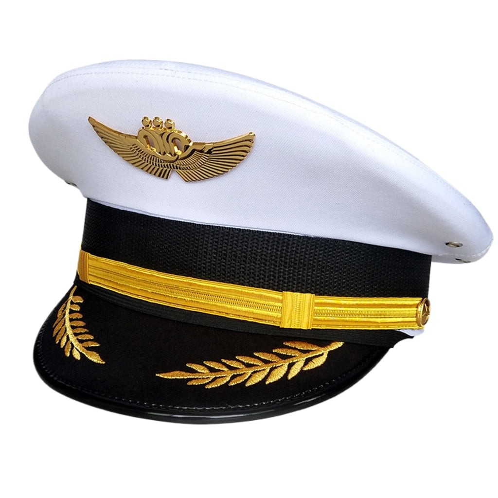Pilot Hat Uniform Captain Hat for Captain Party Costume Masquerades ...