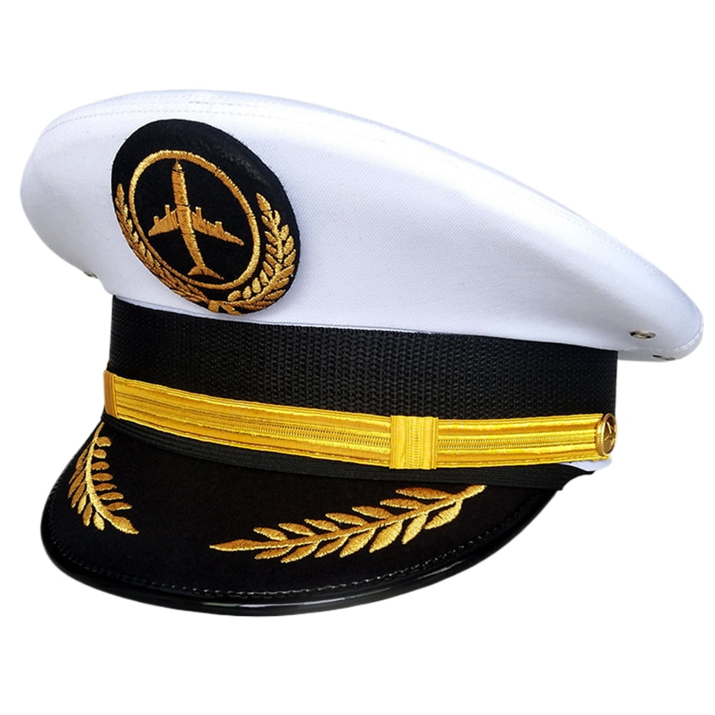 Pilot Hat Uniform Captain Hat for Captain Party Costume Masquerades ...