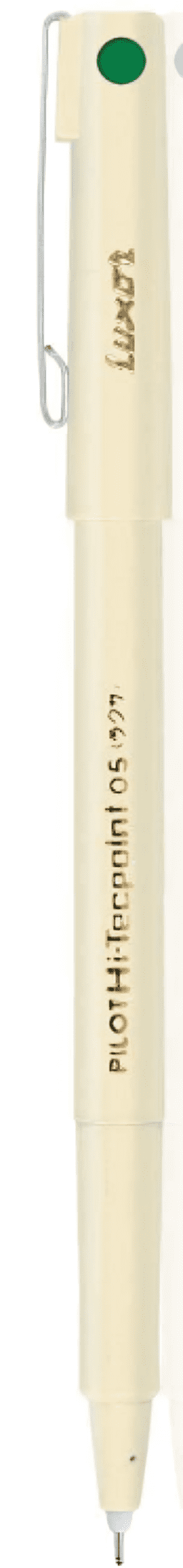 Pilot Hi-Tecpoint 05 Green Ball Pen 0.5mm Extra Fine Point Roller Tip ...