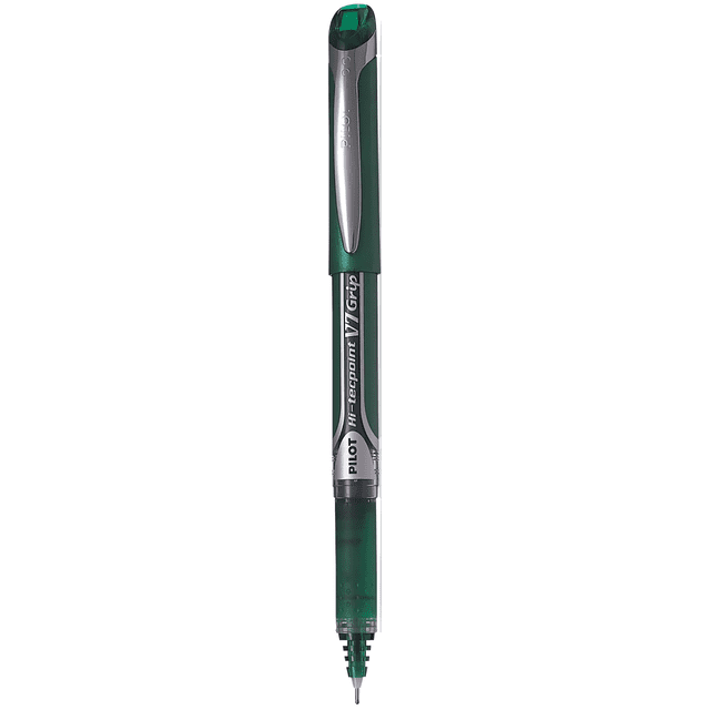 Pilot Hi-Tecpoint V7 Grip Pen 0.57m Tip Green Pure Liquid Ink 12 Pen ...