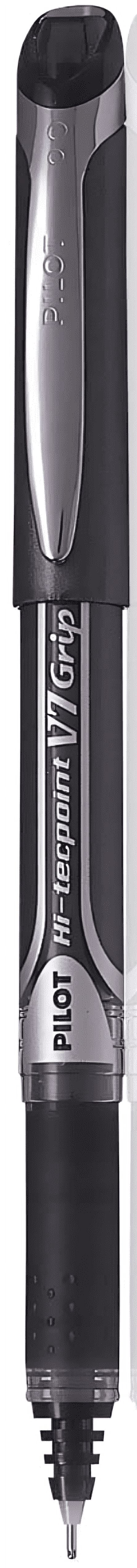 Pilot Hi-Tecpoint V7 Grip Pen 0.7mm Tip Black Pure Liquid Ink 12 Pen ...