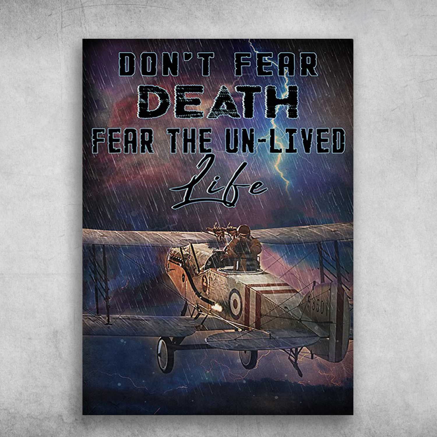 Pilot In Storm - Don't Fear Death, Fear The Un-Lived Live, Aircraft ...