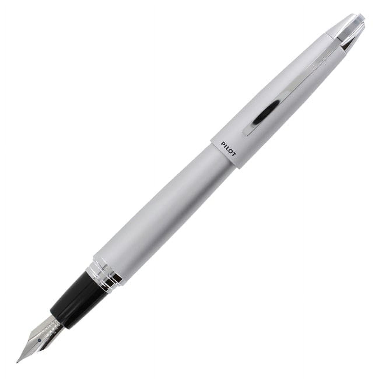 Pilot Knight Collection Silver Barrel Medium Point Fountain Pen ...