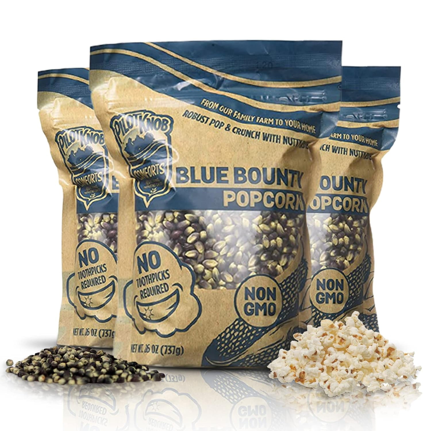 Pilot Knob Comforts Blue Bounty Gourmet Popcorn Kernels for Popcorn ...